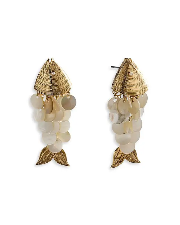 Baublebar Ripple Effect Fish Drop Earrings - White