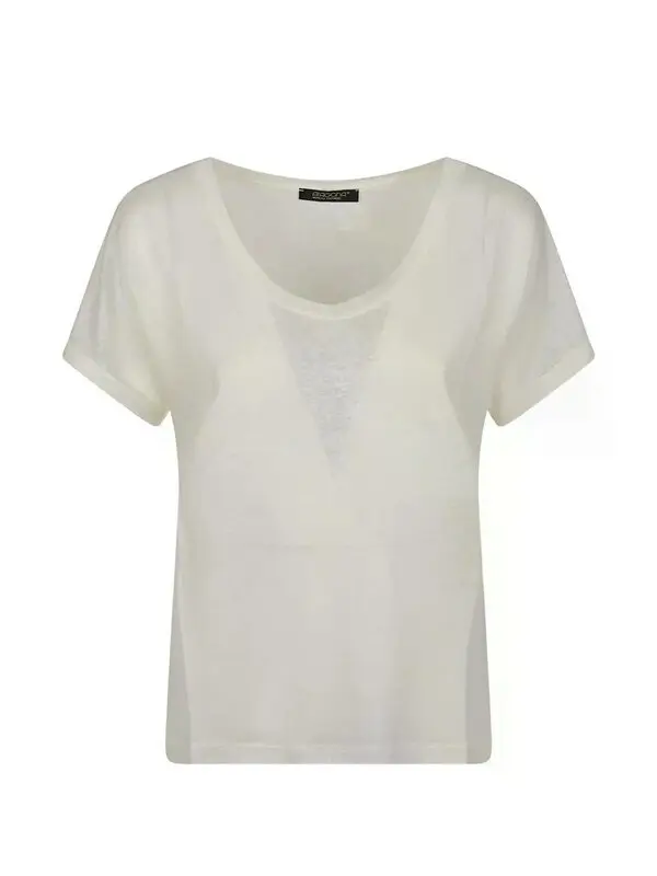 ARAGONA Scoop Neck T-shirt - Neutrals