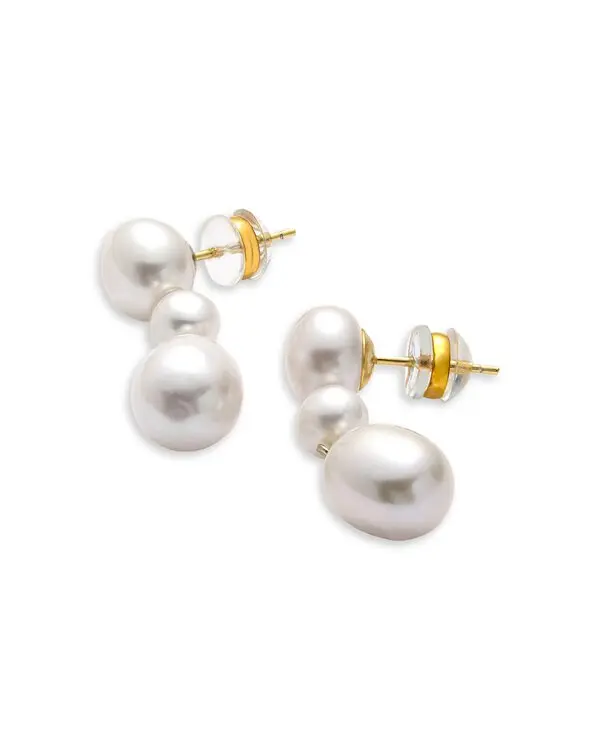 Shashi Bianca Cultured Freshwater Pearl Drop Earrings - Gold