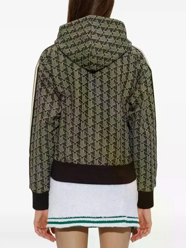 Lacoste Monogram Print Zip-up Sweatshirt