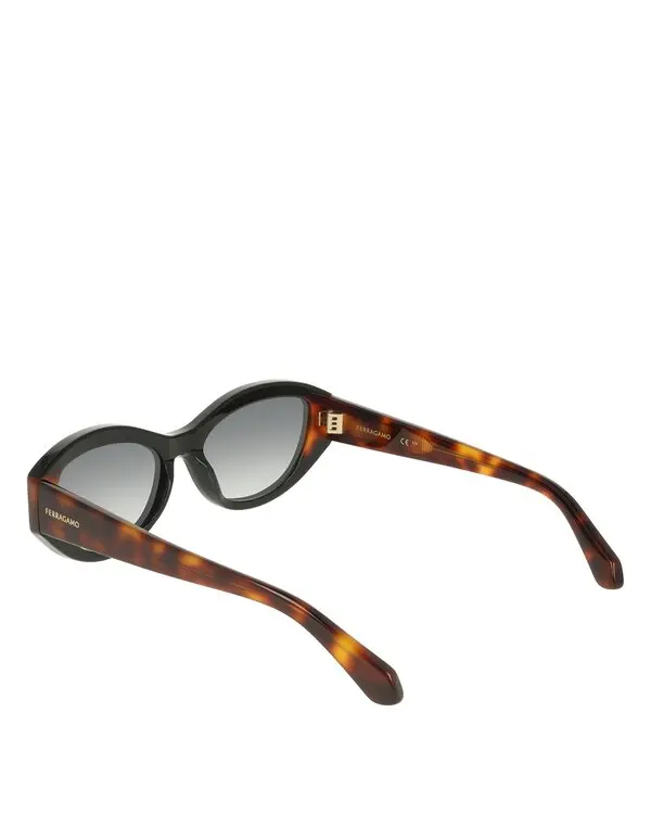 FERRAGAMO Color Block Oval Sunglasses