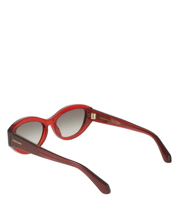 FERRAGAMO Color Block Oval Sunglasses - Transparent