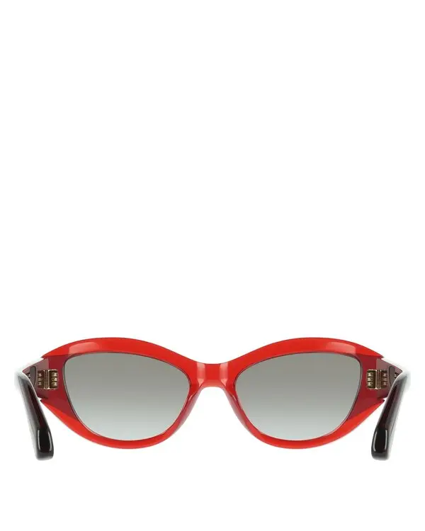 FERRAGAMO Color Block Oval Sunglasses - Transparent
