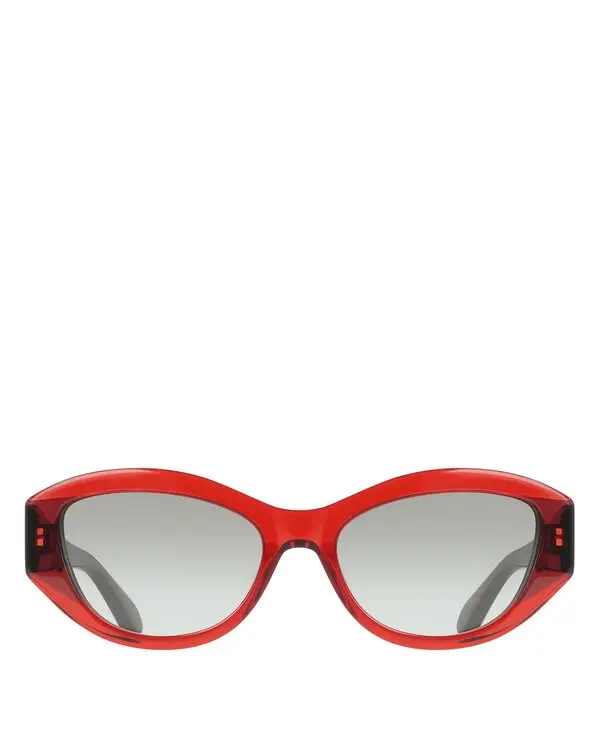 FERRAGAMO Color Block Oval Sunglasses - Transparent