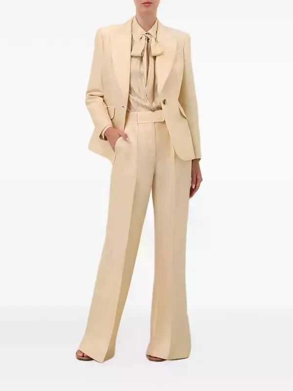 Zimmermann Beige Striped Pussy-bow Shirt - Neutrals