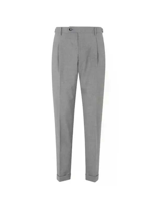 BERWICH Pleated Turn-up Trousers