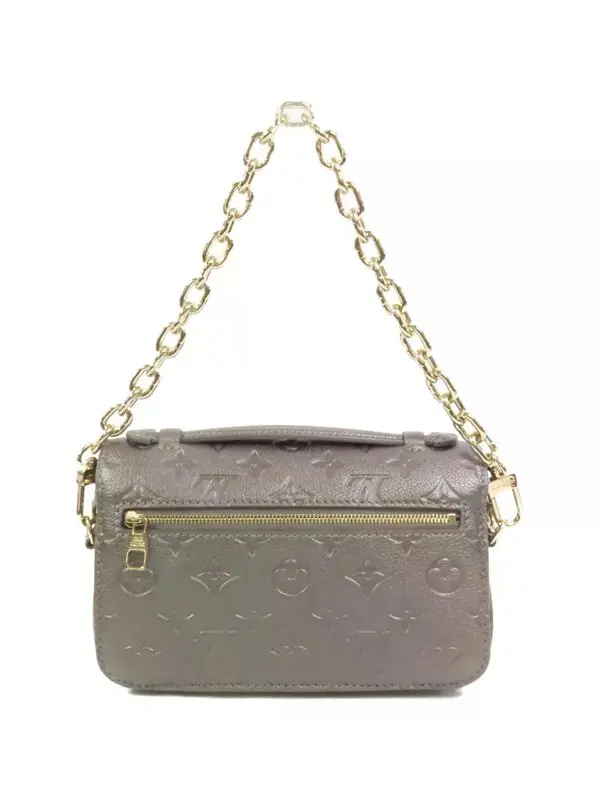 LOUIS VUITTON Pochette Métis East West Calfskin Handbag - Grey