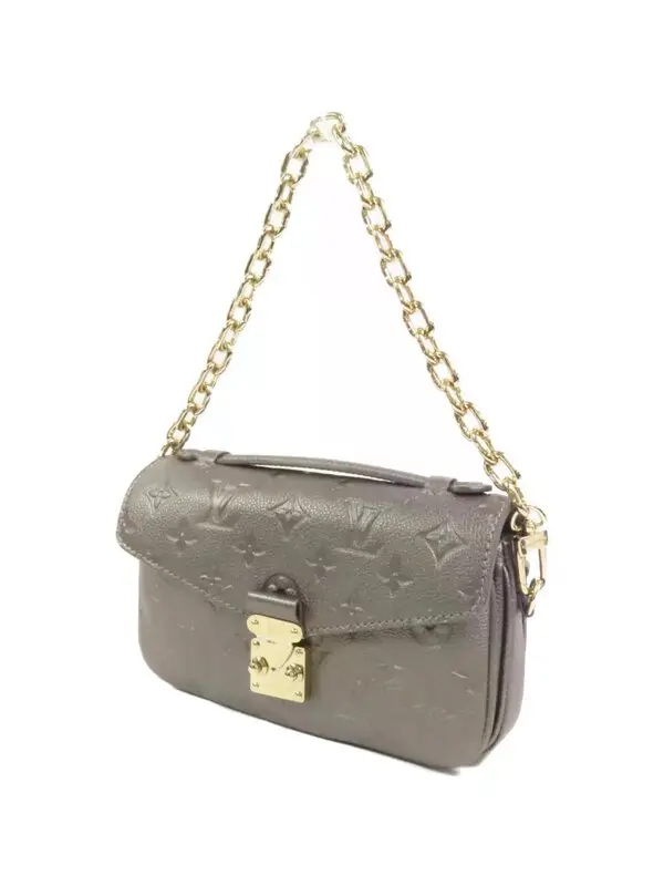 LOUIS VUITTON Pochette Métis East West Calfskin Handbag - Grey