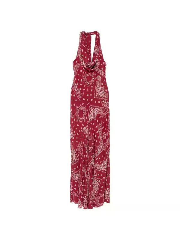 VENUJA Sierra Bandana-print Maxi Dress - Red