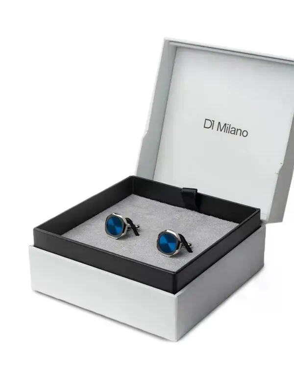 D1 MILANO Octagonal Sunray-dial Cufflinks