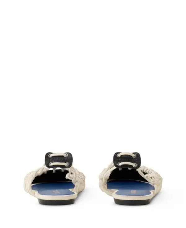 LANVIN Leather Knitline Slingback Ballerina