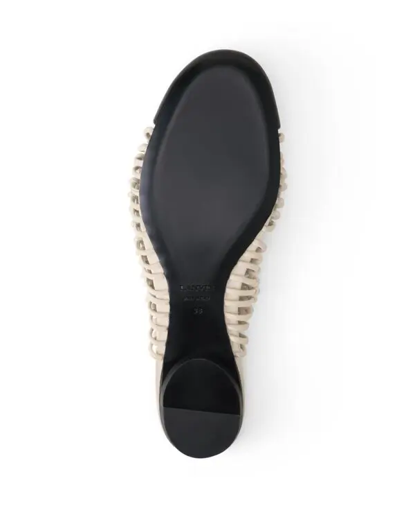 LANVIN Leather Knitline Slingback Ballerina