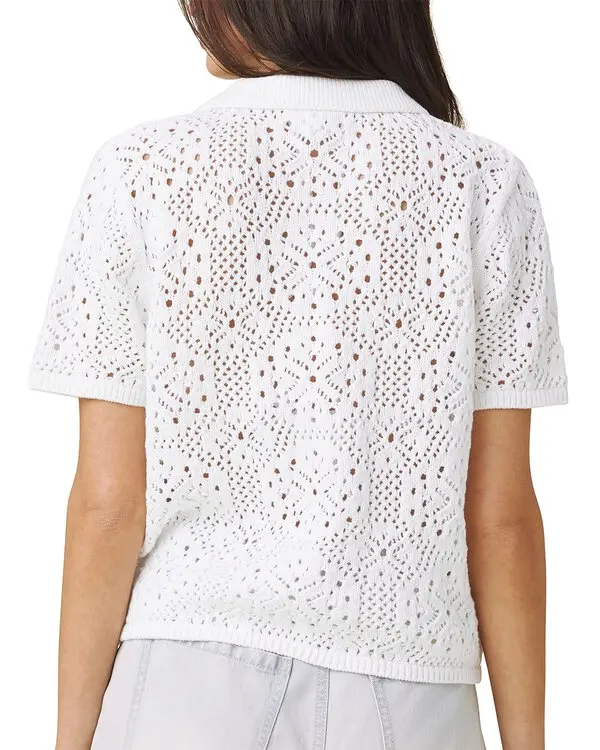 Splendid Beckham Crocheted Shirt - White
