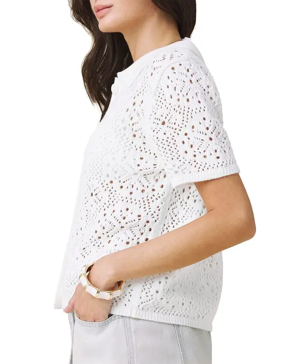 Splendid Beckham Crocheted Shirt - White
