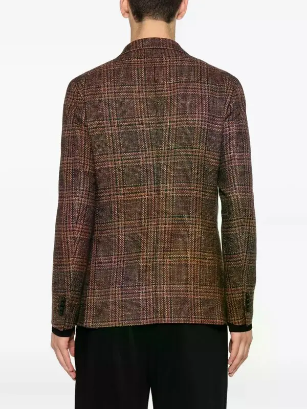 Tagliatore Check-pattern Notched-lapel Blazer