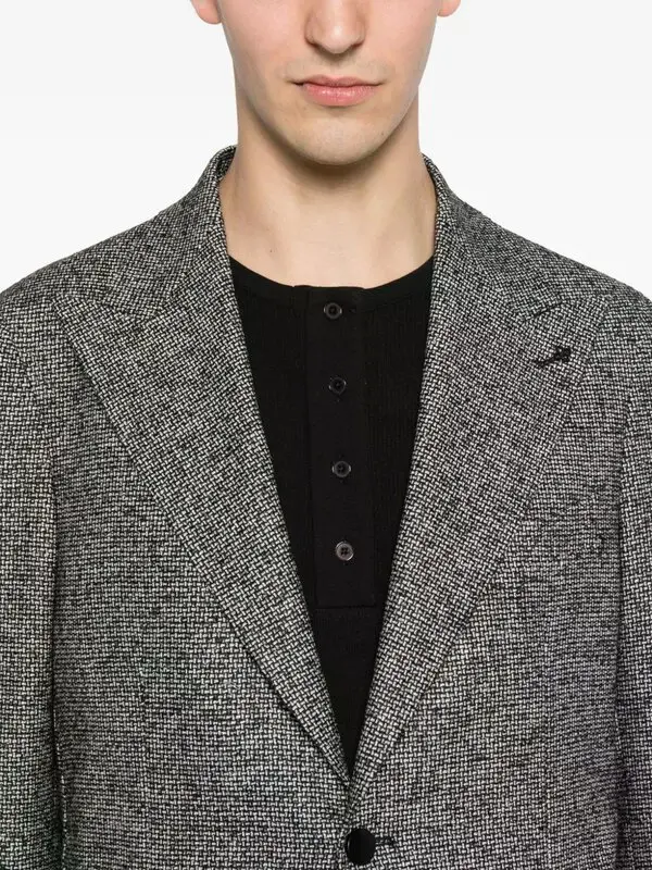 Tagliatore Houndstooth-pattern Peaked-lapel Blazer
