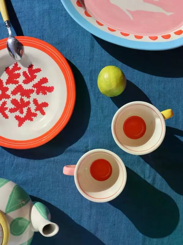 LAETITIA ROUGET Leaf-print Mugs