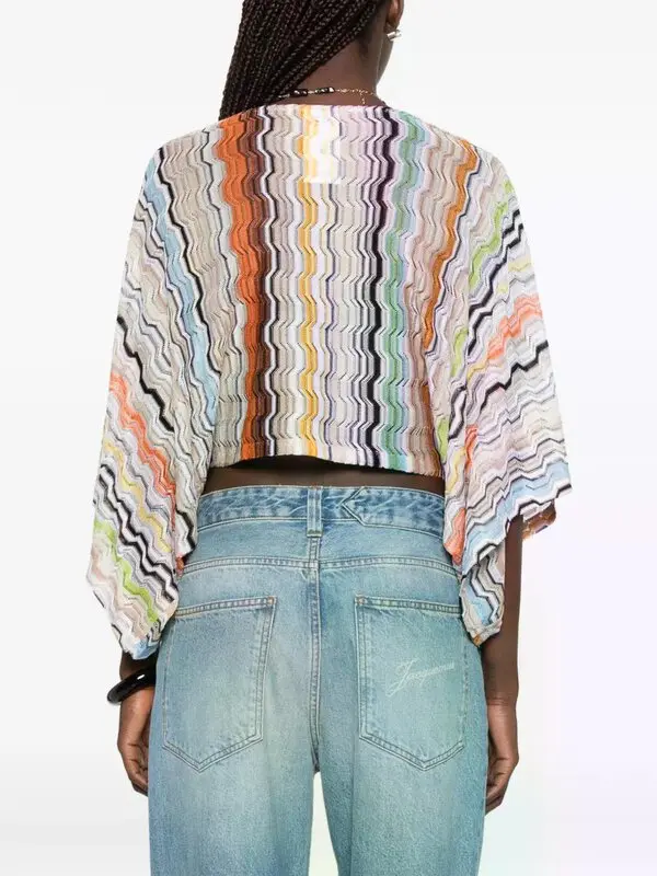 Missoni Chevron-knit Long-sleeve Top