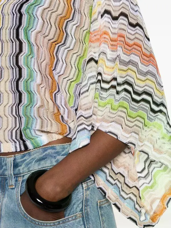 Missoni Chevron-knit Long-sleeve Top