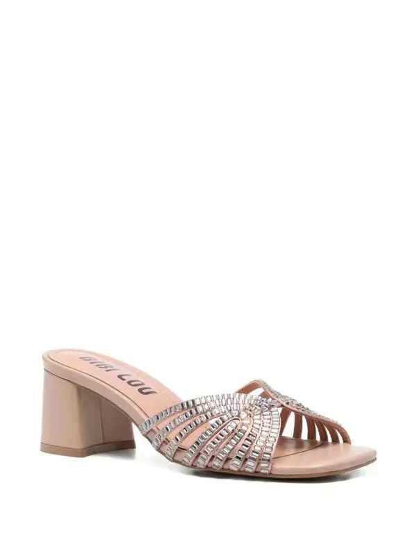 BIBI LOU Serabi Crystal Embellished Leather Sandals