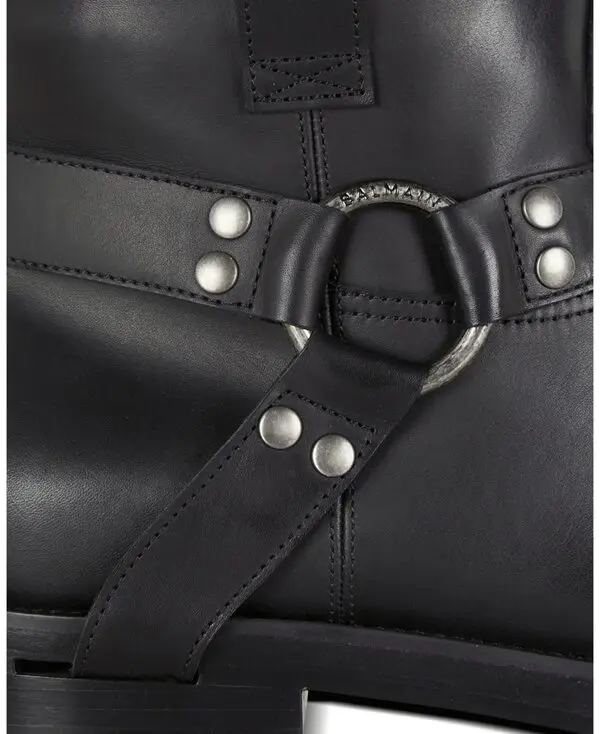 Balmain Calfskin Leather Biker Ankle Boots