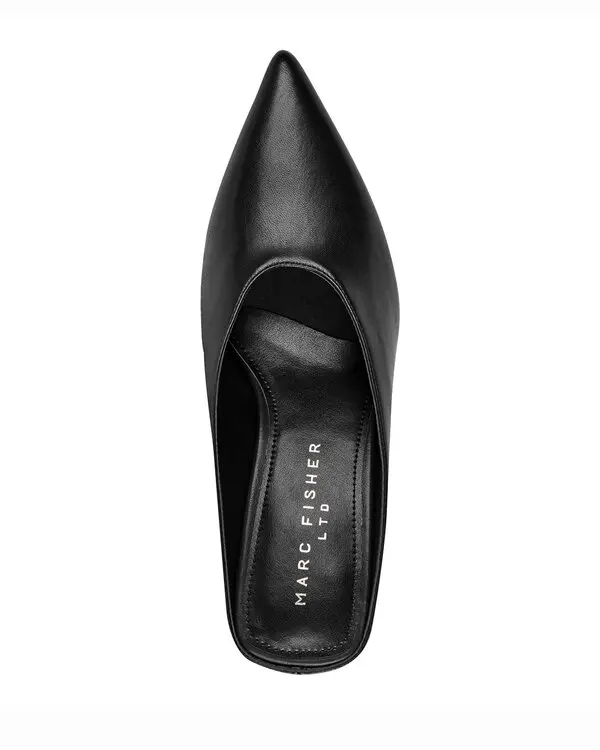 MARC FISHER LTD. Malley Pointed Toe Wedge Mules - Black
