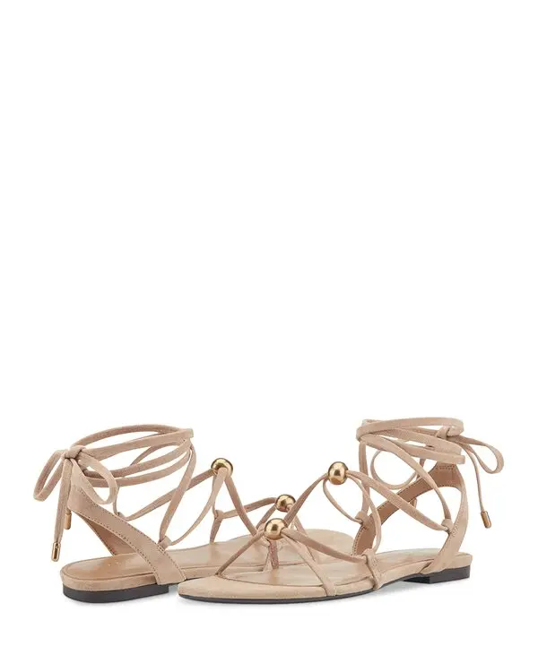 MARC FISHER LTD. Strappy Flat Sandals With Tie Fastening