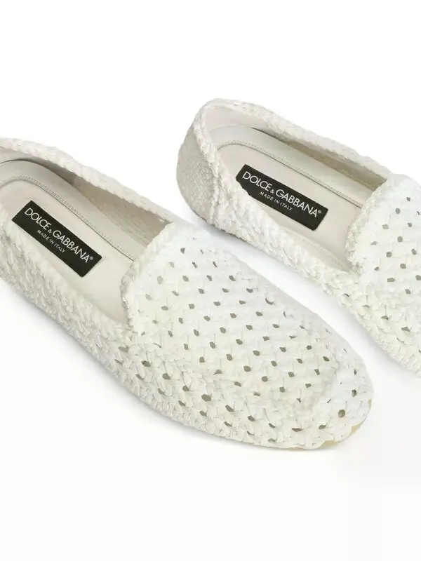 Dolce & Gabbana Woven Fabric Slippers