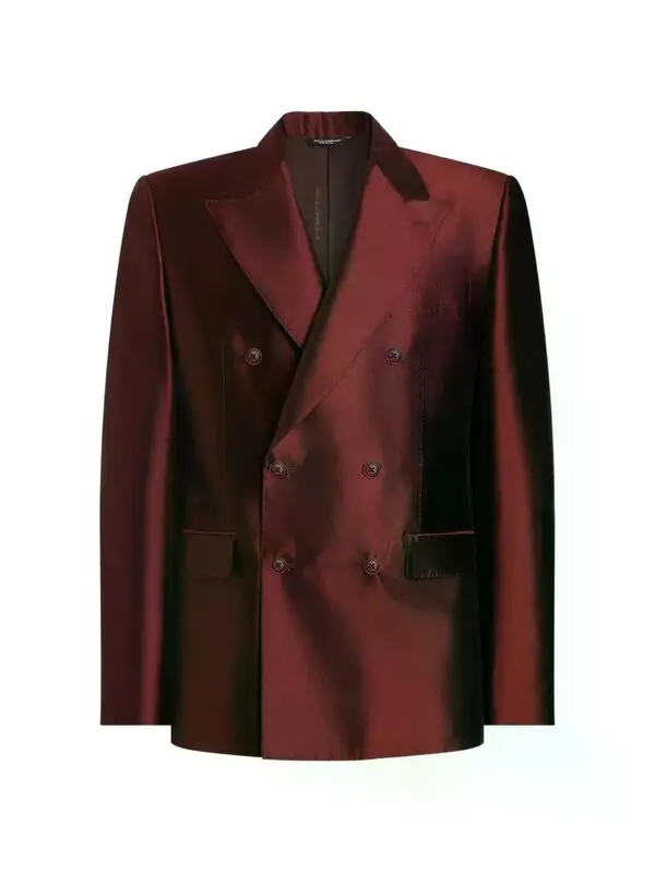 Dolce & Gabbana Sicilia Light Double-breasted Jacket In Shantung Silk