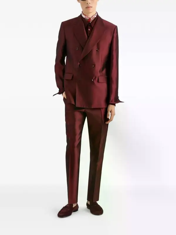 Dolce & Gabbana Sicilia Light Double-breasted Jacket In Shantung Silk