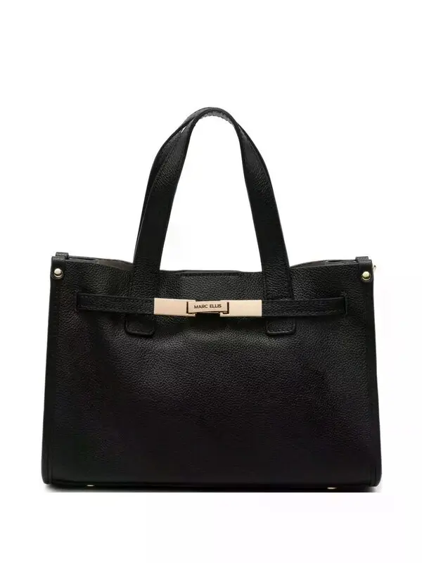 MARC ELLIS Logo Plaque Tote Bag - Black
