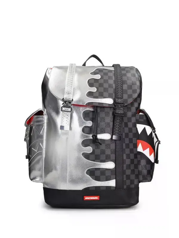 SPRAYGROUND Check Pattern Shark Backpack - Black