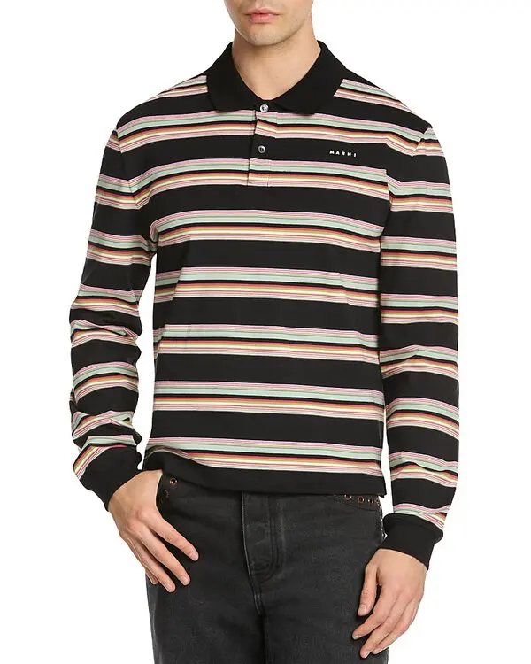 Marni Slim Fit Long Sleeve Polo Shirt