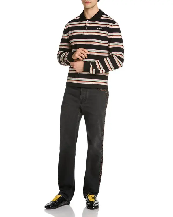 Marni Slim Fit Long Sleeve Polo Shirt