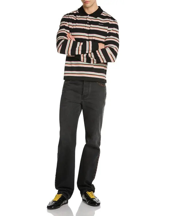 Marni Slim Fit Long Sleeve Polo Shirt