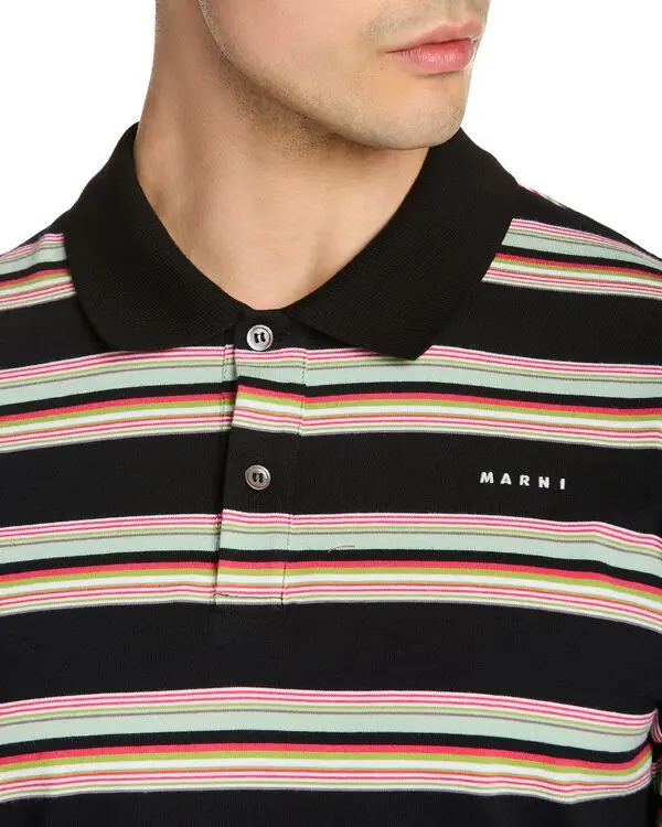 Marni Slim Fit Long Sleeve Polo Shirt