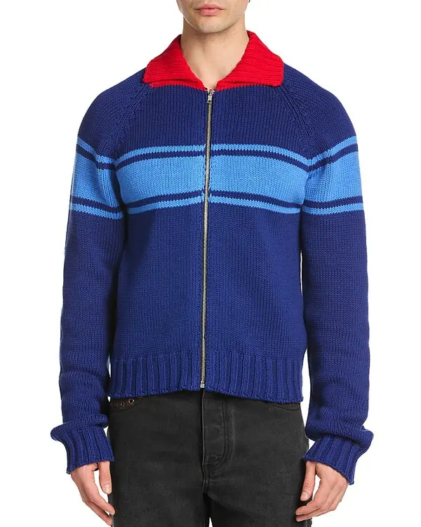 Marni Zip Front Cardigan Sweater - Ocean