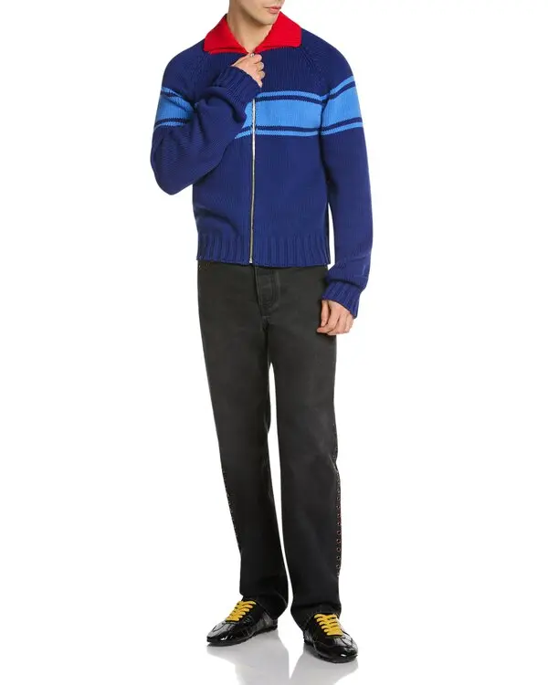 Marni Zip Front Cardigan Sweater