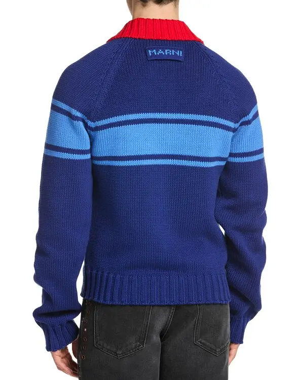 Marni Zip Front Cardigan Sweater