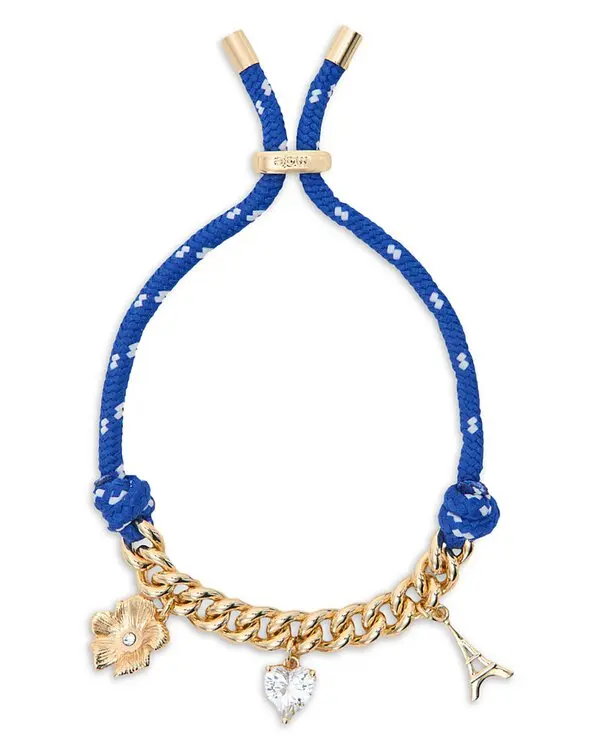 Maje Cord And Chain Charm Bracelet - Gold