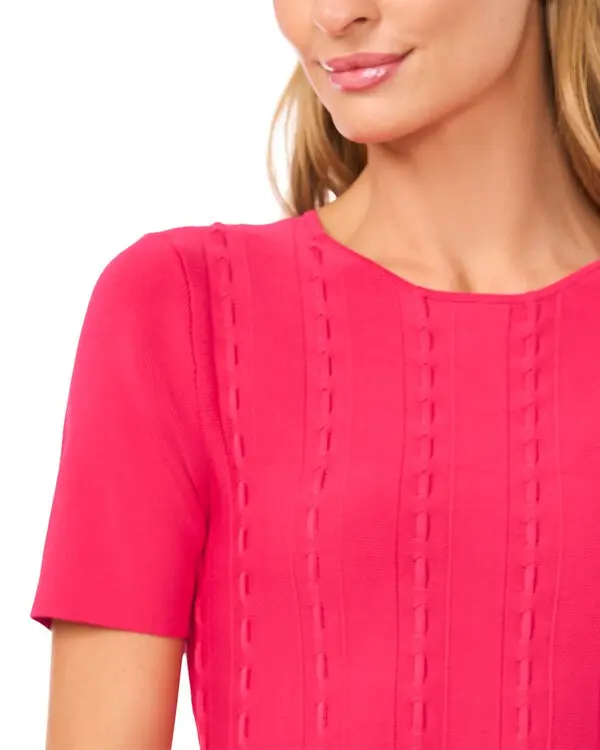 Ted Baker London Ella Ribbon Stitch Mini Dress - Cranberry