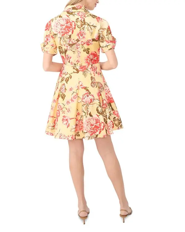 Ted Baker London Stina Twist Sleeve Flared Mini Dress - Creamed Corn