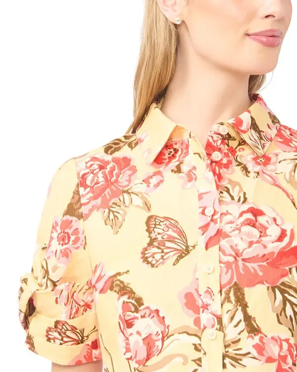 Ted Baker London Stina Twist Sleeve Flared Mini Dress - Creamed Corn