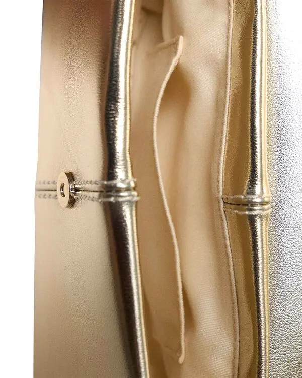 Maje Miss M Metallic Leather Shoulder Bag With Chain Detail
