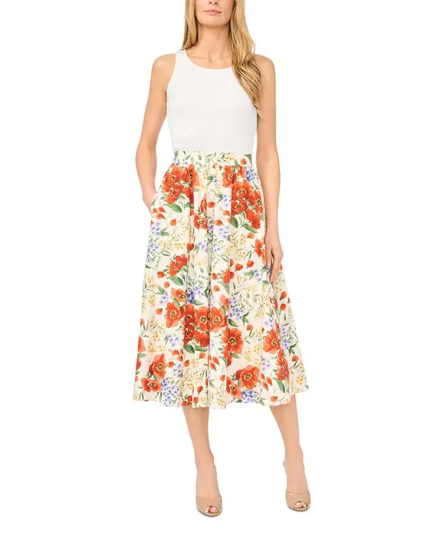 Ted Baker London Mari Gathered Floral Midi Skirt