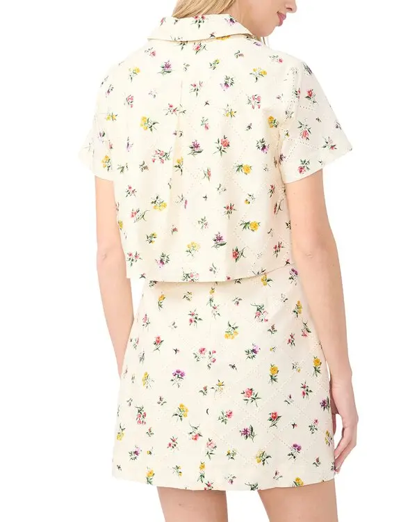 Ted Baker London Whistles Floral Print Button Front Shirt