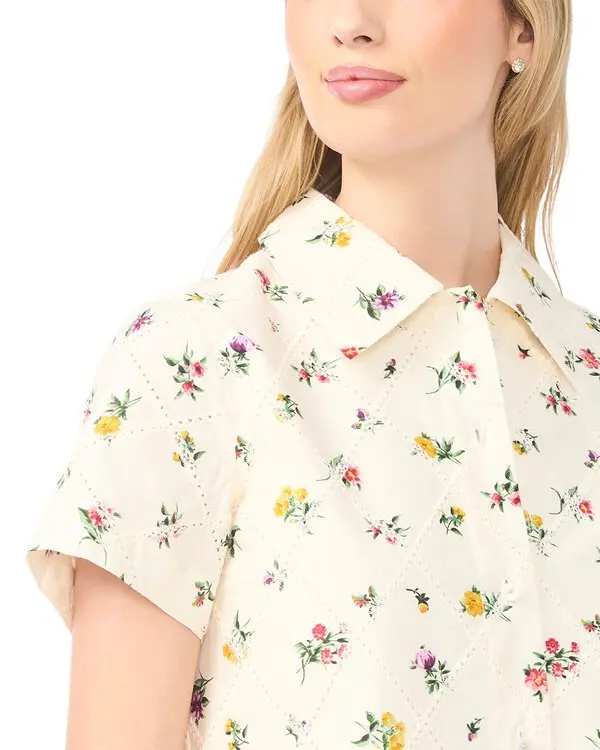 Ted Baker London Whistles Floral Print Button Front Shirt