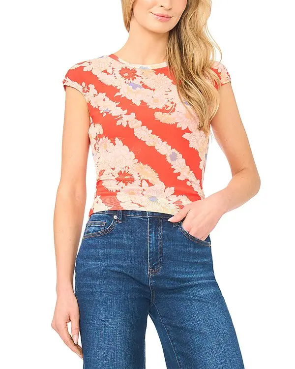 Ted Baker London Jodie Floral Drop Shoulder Fitted Tee