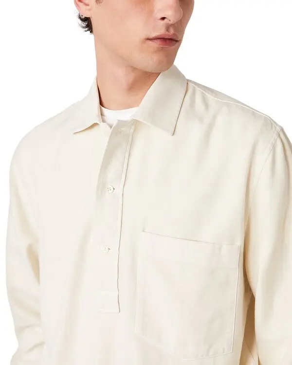 Officine Générale Twill Half Button Shirt