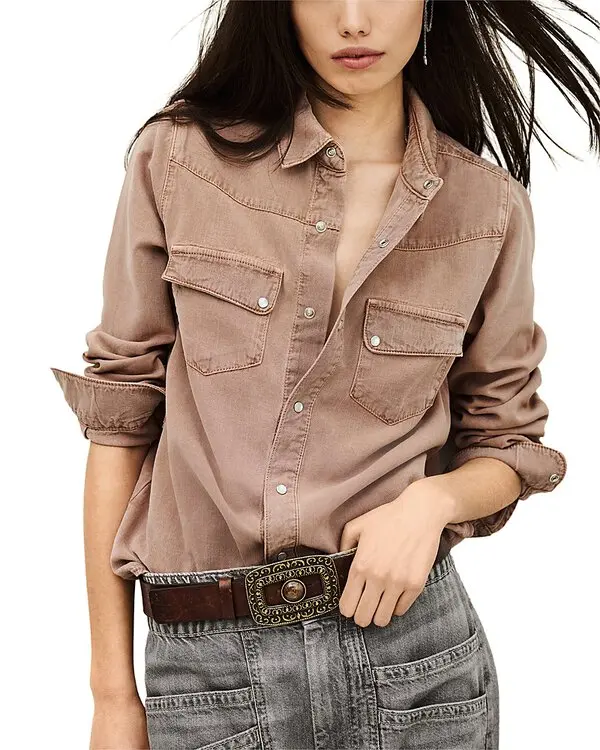 Ba&sh Jada Button Front Shirt
